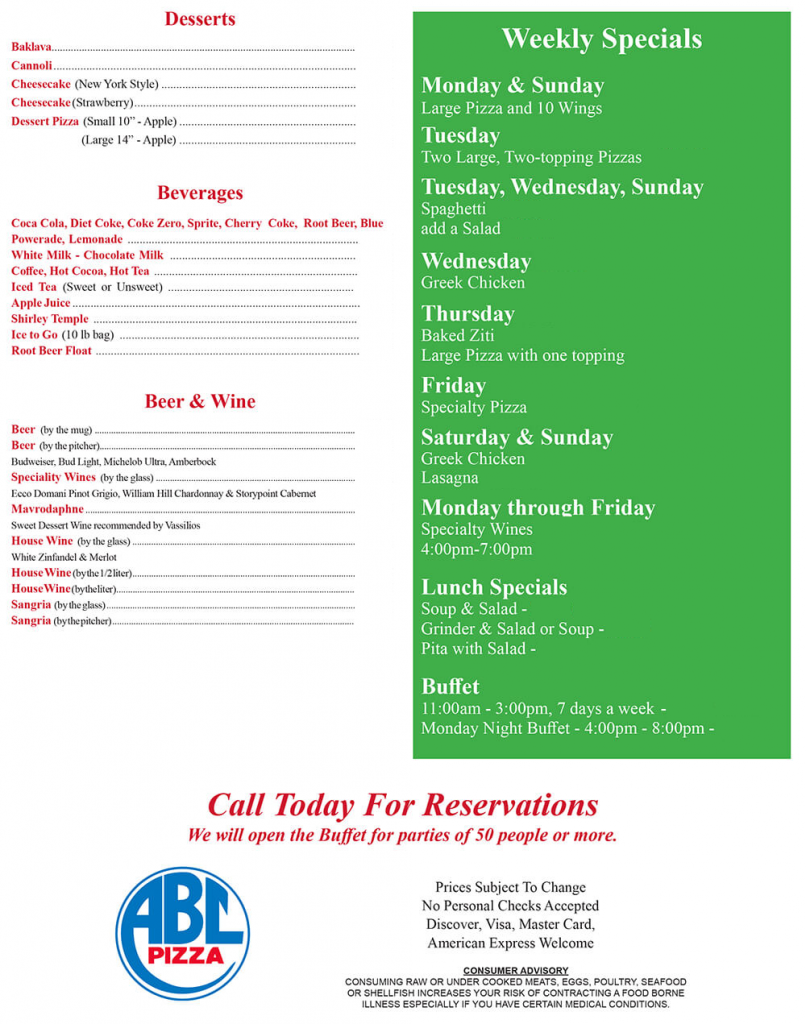 Zephyrhills, FL - ABC Pizza